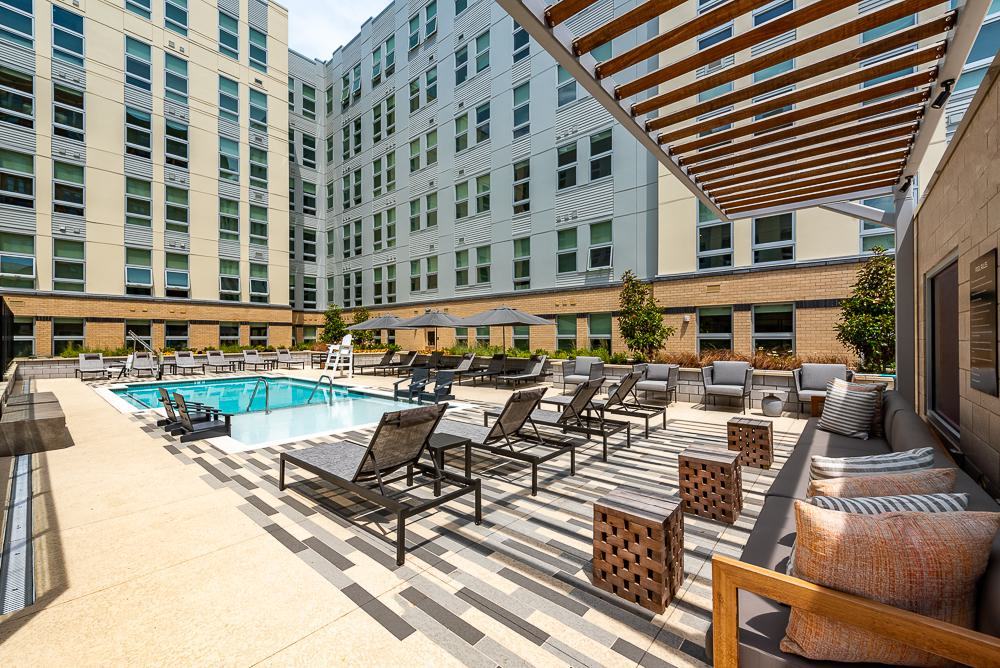 Luxury Pool & Outdoor Deck: Platform Alexandria Apartments